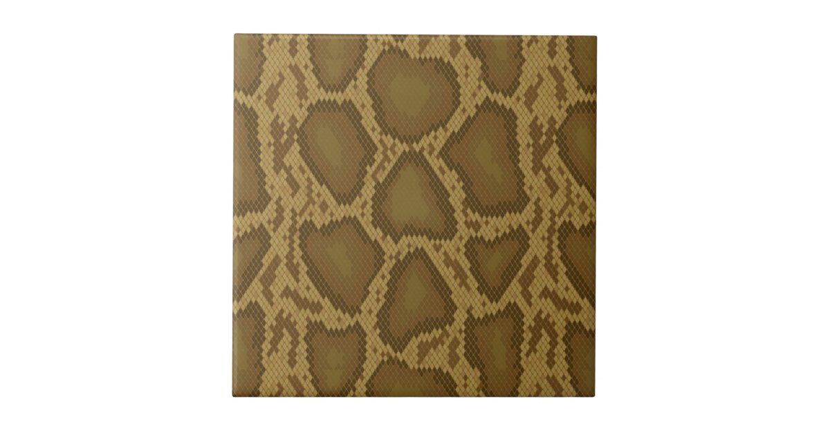 Snake skin, reptile pattern ceramic tile | Zazzle