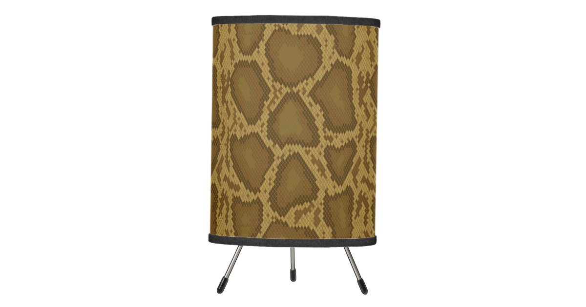Snake skin, reptile pattern tripod lamp | Zazzle
