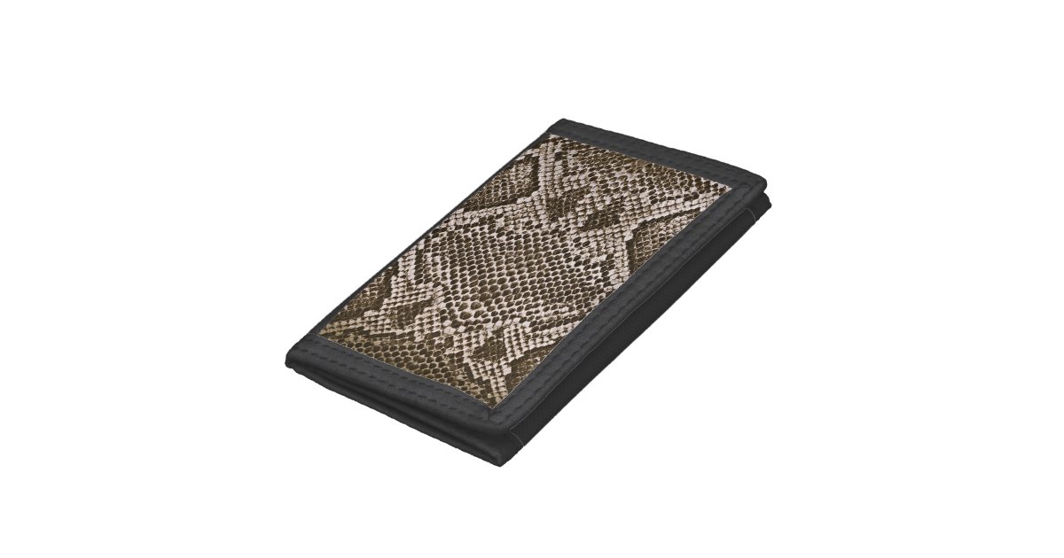 Snake skin tri-fold wallet | Zazzle