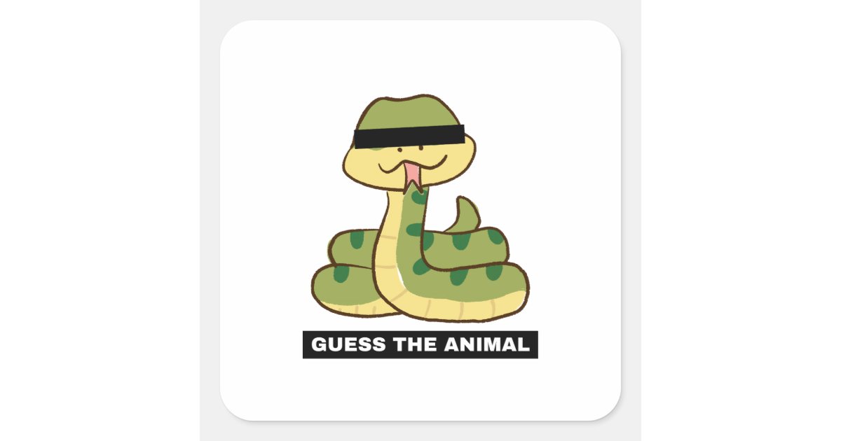 Snake Square Sticker | Zazzle
