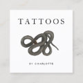 Snake Tattoo Artist Custom Social Media QR Code Square Business Card ...