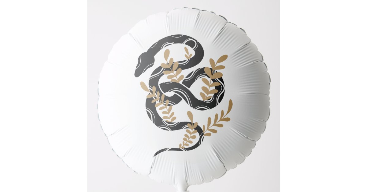 Snake with plants balloon | Zazzle