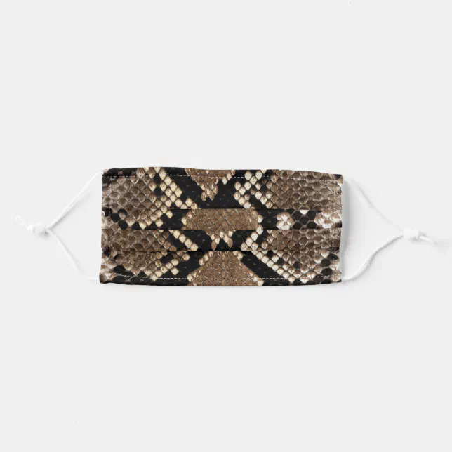 Snakebite - snakeskin pattern adult cloth face mask | Zazzle