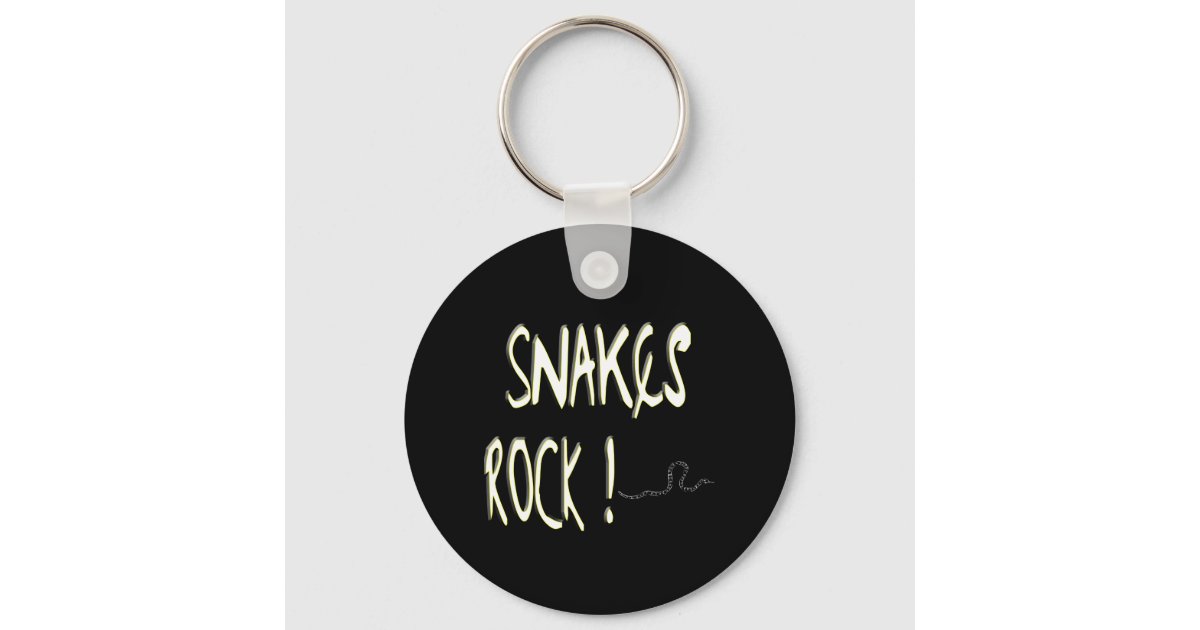 Snakes Rock! Keychain | Zazzle