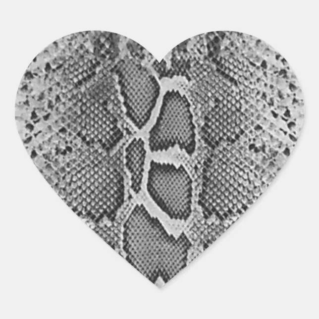 Snakeskin design, Snake Skin Print Pattern Heart Sticker | Zazzle