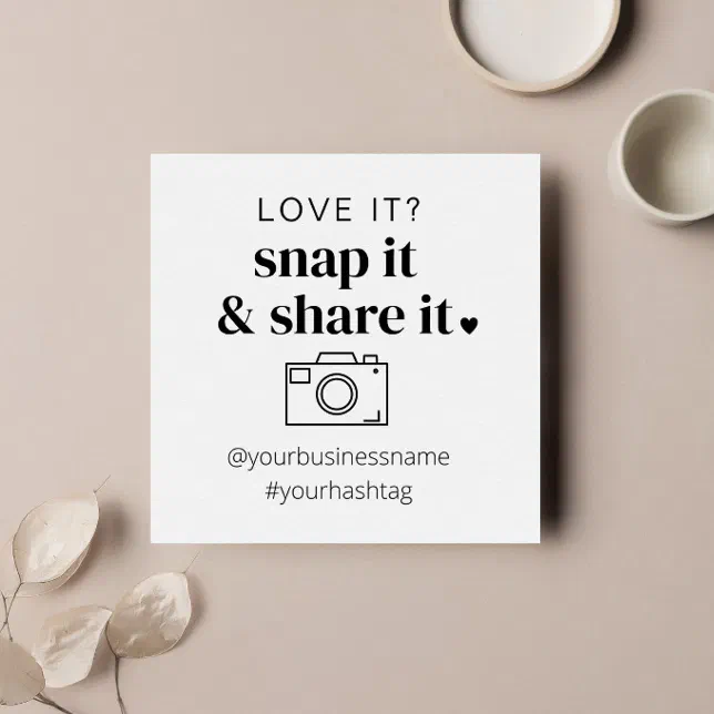 Snap and Share Instagram Card | Zazzle