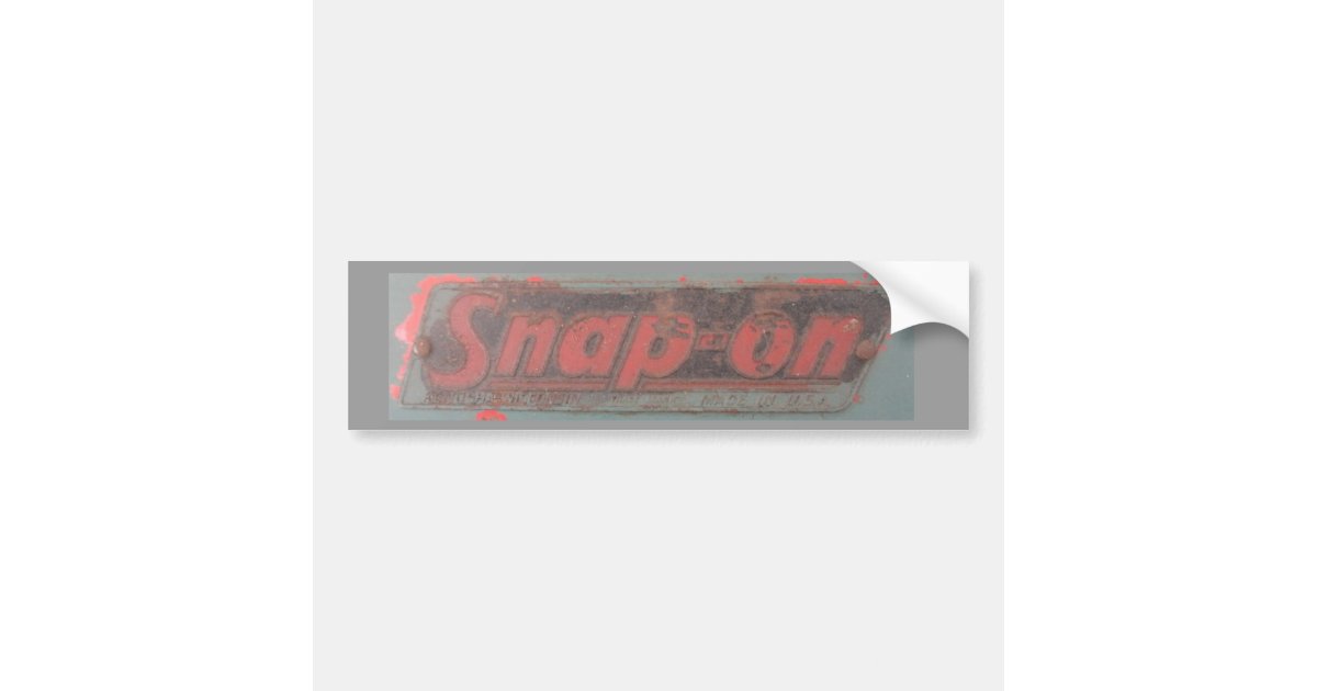 Snap On Tools Old School Bumper Sticker | Zazzle