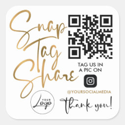 Snap Tag Share QR Code Social Media | Zazzle