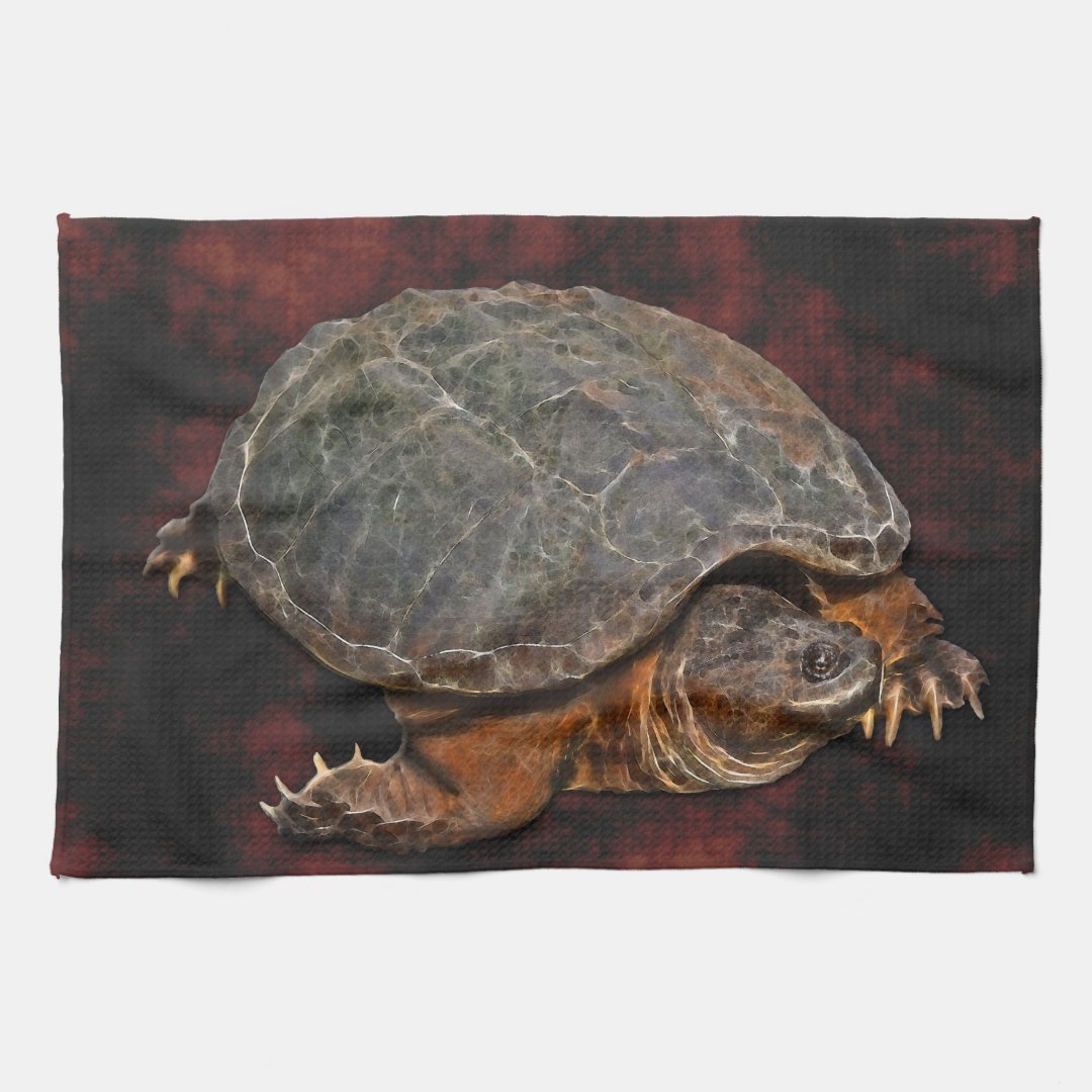 Snapping Turtle Terrapin-lover Gift Towel | Zazzle