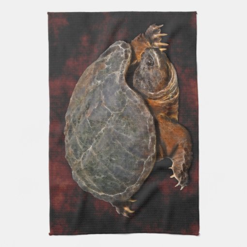 Snapping Turtle Terrapin-lover Gift Towel | Zazzle