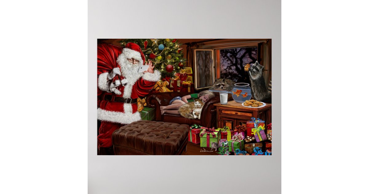 Snappy Santa Poster | Zazzle