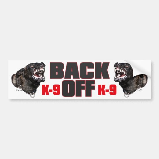 Snarling Police Dog Dutch Shepherd Bumpersticker Bumper Sticker ...