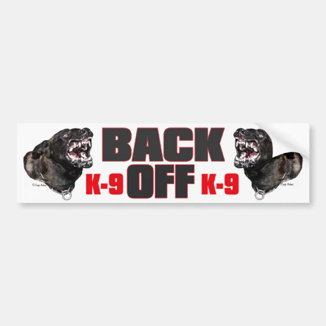 Snarling Police Dog Dutch Shepherd Bumpersticker Bumper Sticker | Zazzle