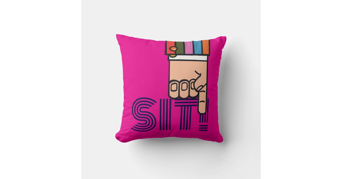 Snazzy Pointing Finger Throw Pillow | Zazzle