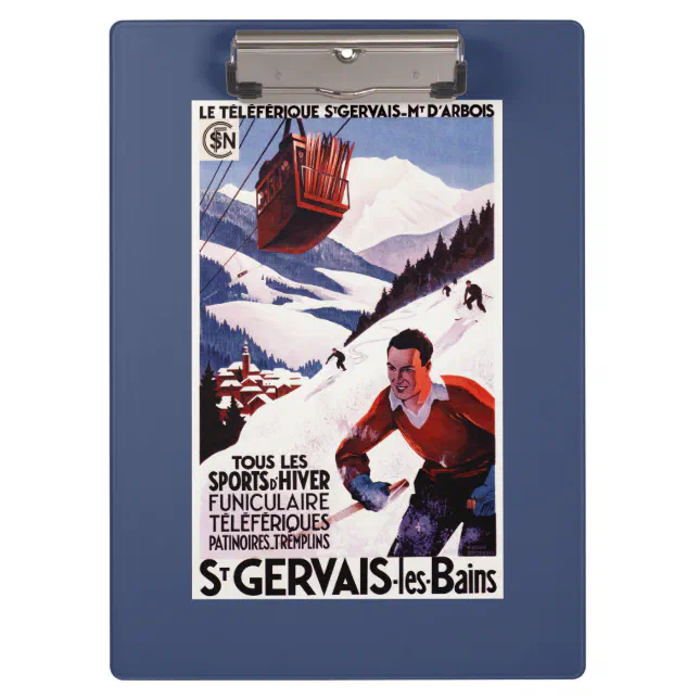 SNCF Railway Cable Car Promo Poster Clipboard | Zazzle
