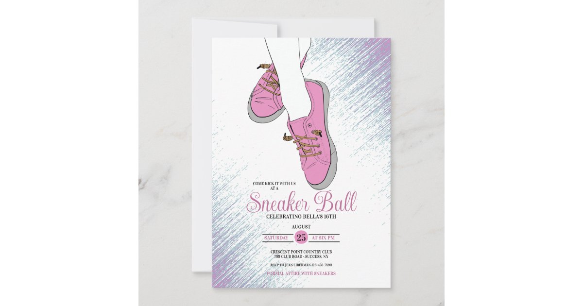 Sneaker Ball Birthday Party Invitation | Zazzle