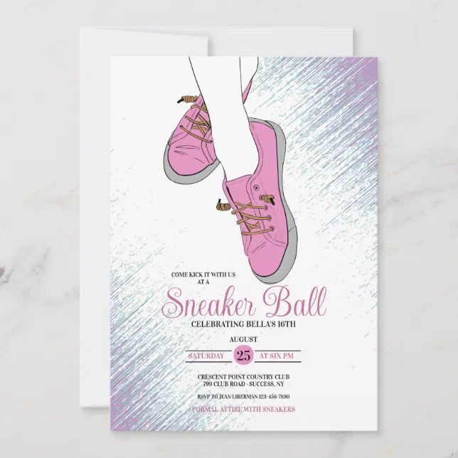 Sneaker Ball Birthday Party Invitation | Zazzle