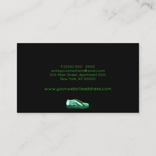 Sneaker Skater Shoes Business Card | Zazzle