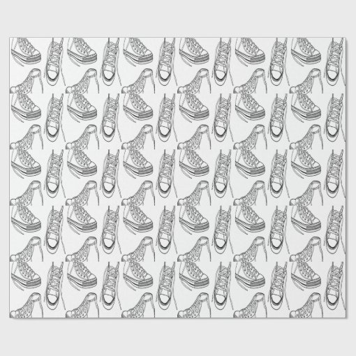 Sneakers design wrapping paper | Zazzle