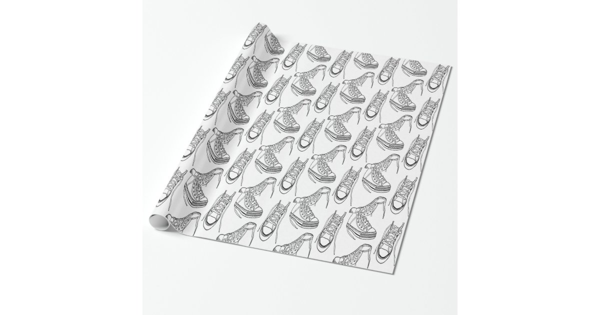 Sneakers design wrapping paper | Zazzle