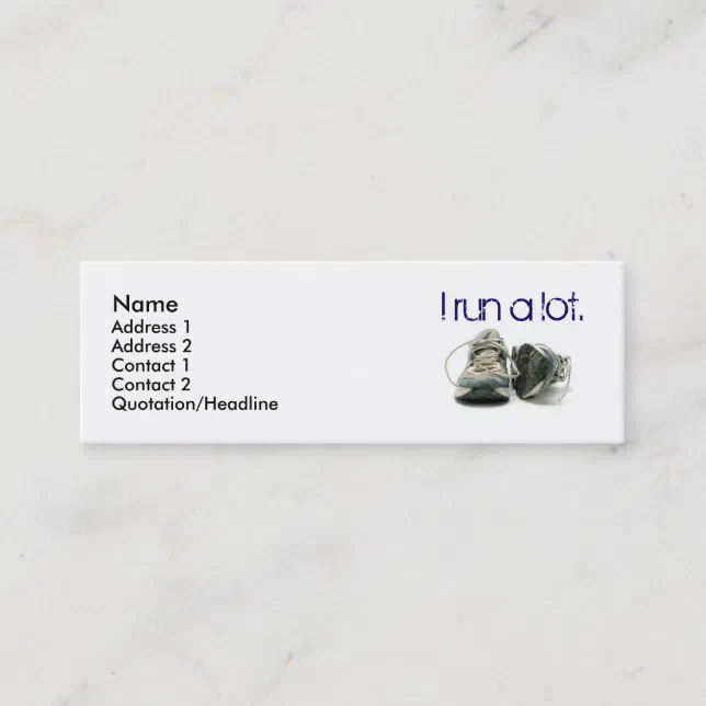 sneakers, Name, Address 1, Address 2, Contact 1... Mini Business Card ...