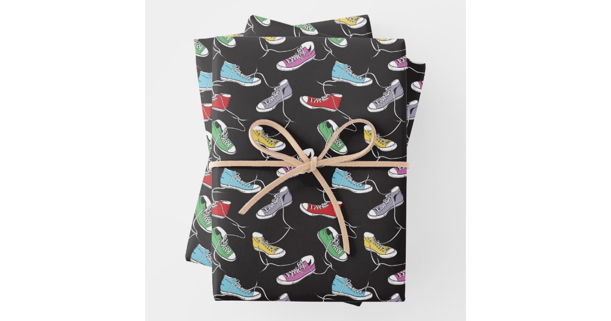 Sneakers Pattern Wrapping Paper Sheets | Zazzle