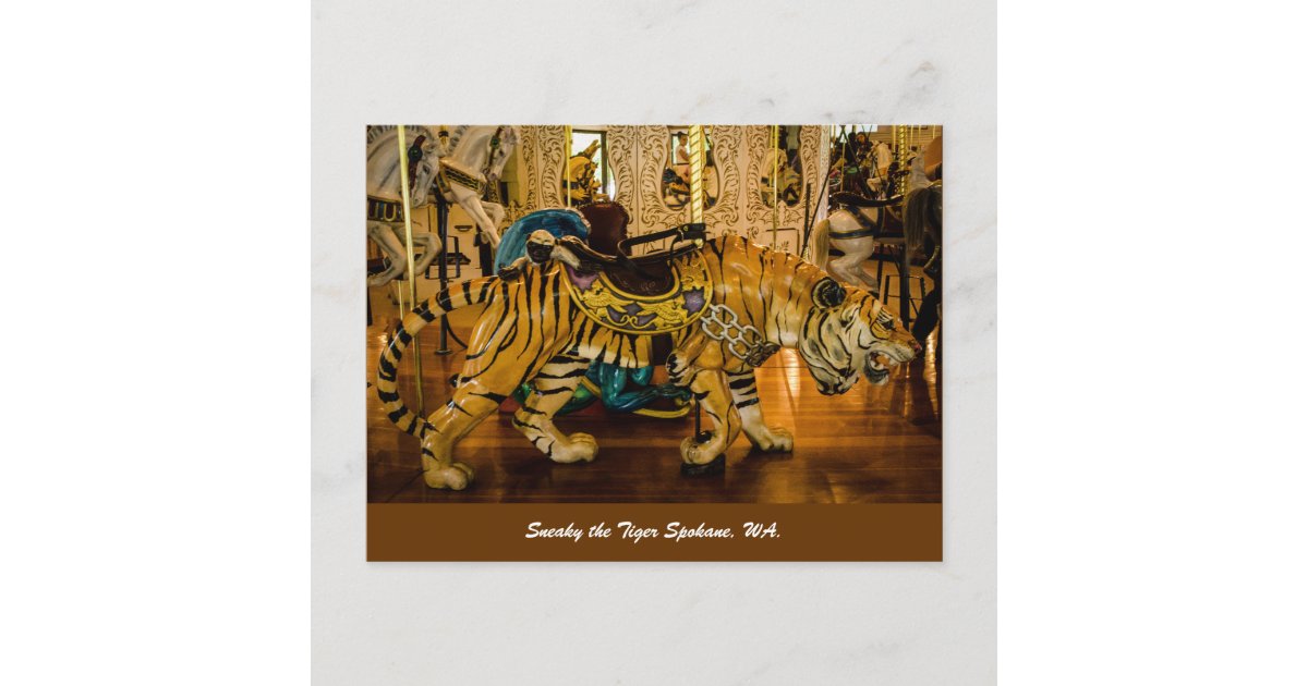 Sneaky the Tiger Spokane, WA. Postcard | Zazzle