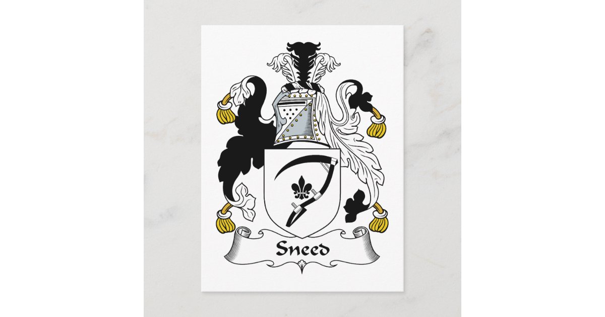 Sneed Family Crest Postcard | Zazzle