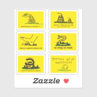 Snekright gadsden flag parody memes x6 sticker | Zazzle