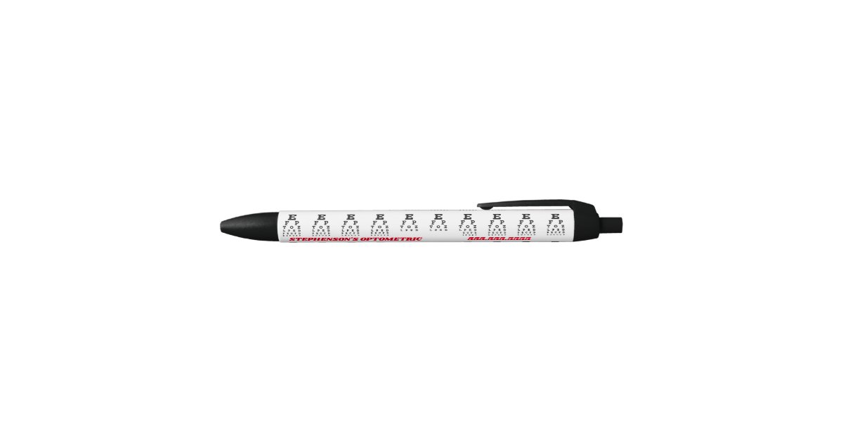 Snellen Eye Chart Optometrist Pen | Zazzle