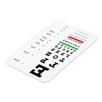 Snellen Eye Chart Premium Magnet | Zazzle