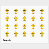 Sniper Ahead Warning Sign Classic Round Sticker | Zazzle