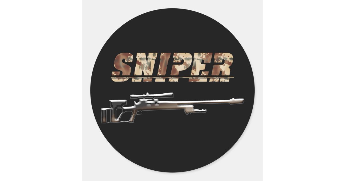 Sniper Classic Round Sticker | Zazzle