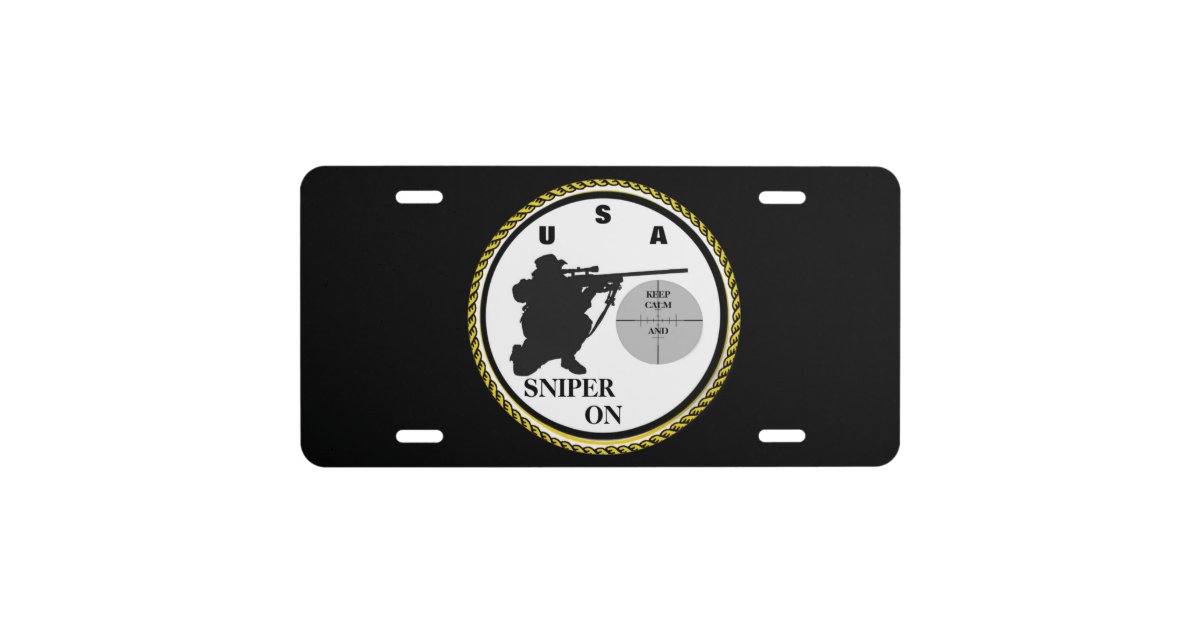 SNIPER ON LICENSE PLATE | Zazzle