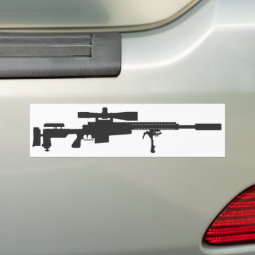 Sniper Rifle Bumper Sticker | Zazzle