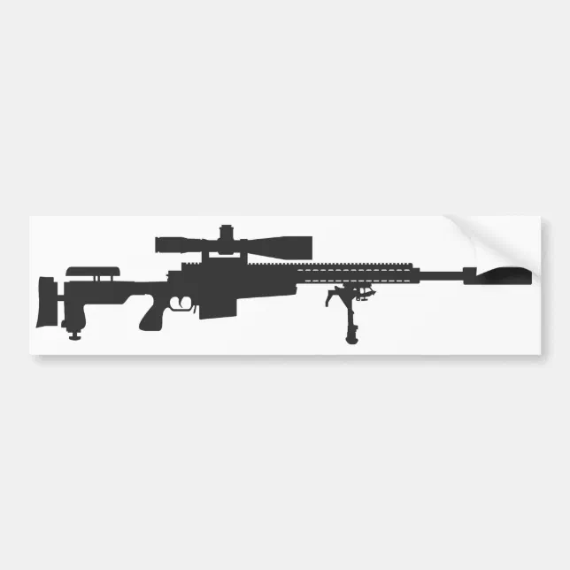 Sniper Rifle Bumper Sticker | Zazzle