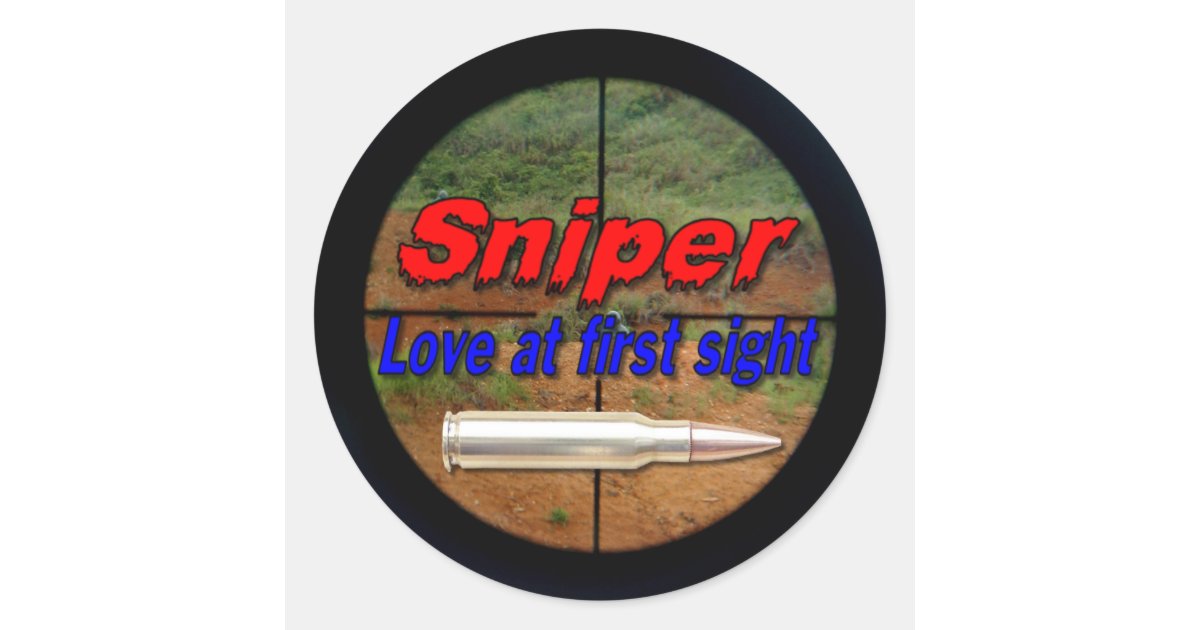Snipers sniper military army marines navy lrrp classic round sticker ...