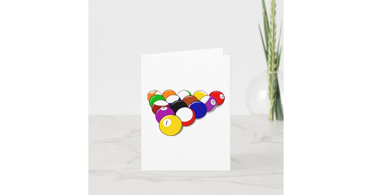 Snooker Balls Note Cards | Zazzle