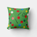 Snooker Cues, Balls and Triangles. Fun Billiards Throw Pillow | Zazzle