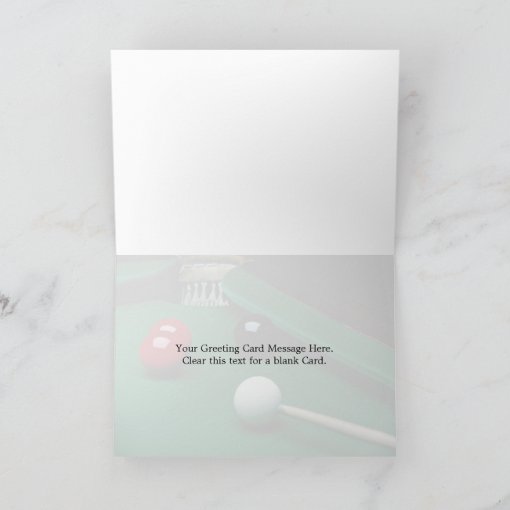 Snooker equipment card | Zazzle