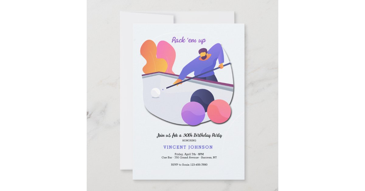 Snooker Invitation | Zazzle