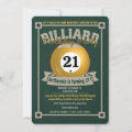 Snooker Invite Pool Birthday Party Billiards Sport | Zazzle