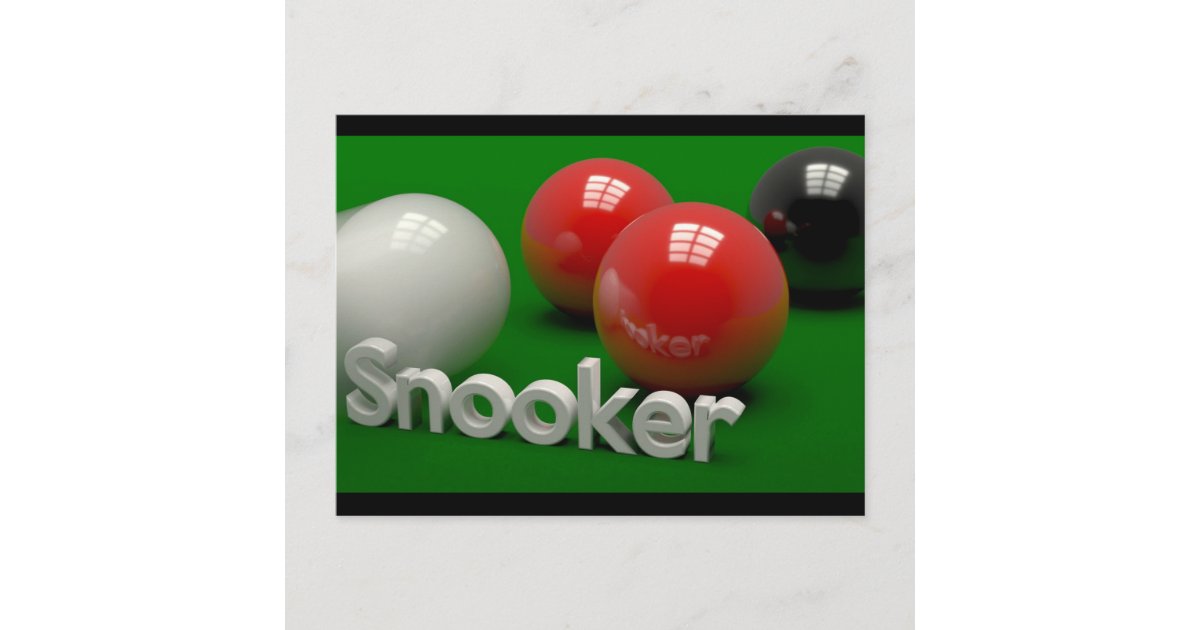 Snooker Postcard | Zazzle