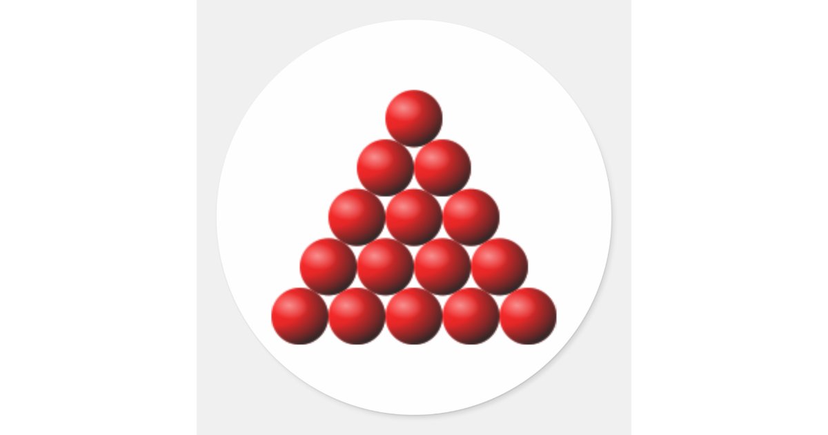 Snooker Triangle Classic Round Sticker | Zazzle