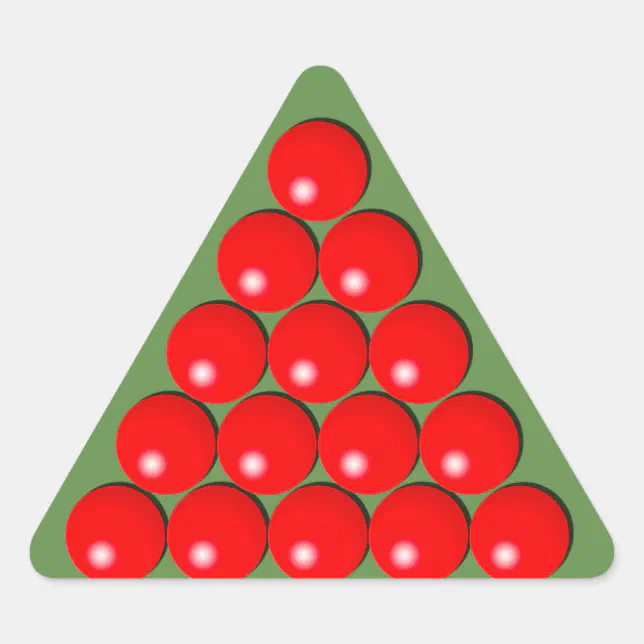 Snooker Triangle - Red Balls Triangle Sticker | Zazzle