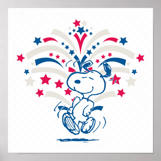 Snoopy 4th of July Dance Poster | Zazzle