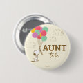 Snoopy and Balloons Baby Shower Aunt Button | Zazzle