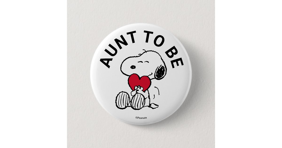 Snoopy Baby Shower Aunt Button | Zazzle
