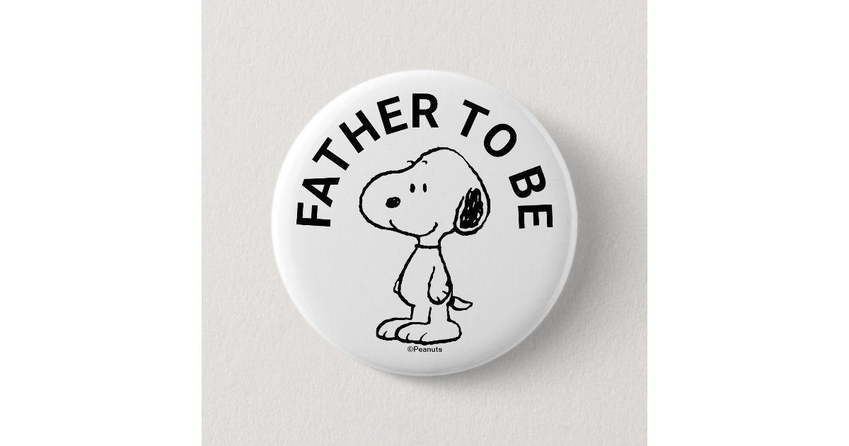 Snoopy Baby Shower Father To Be Button | Zazzle