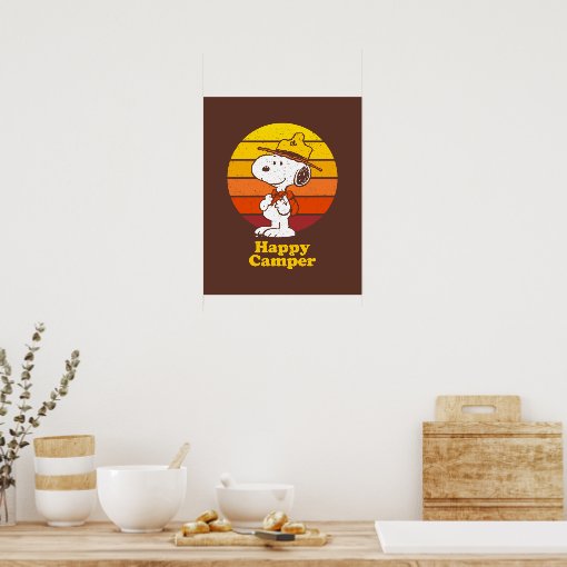Snoopy | Beagle Scout - Happy Camper Poster | Zazzle